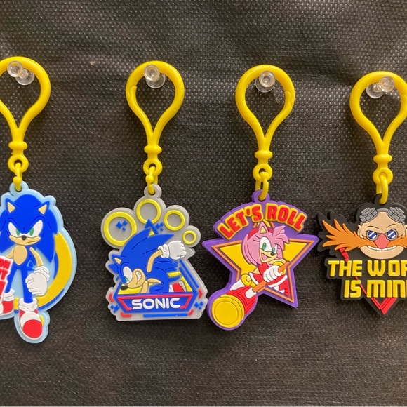 Sega | Toys | Sonic The Hedgehog Super Clip Charms Set Of 4 | Poshmark